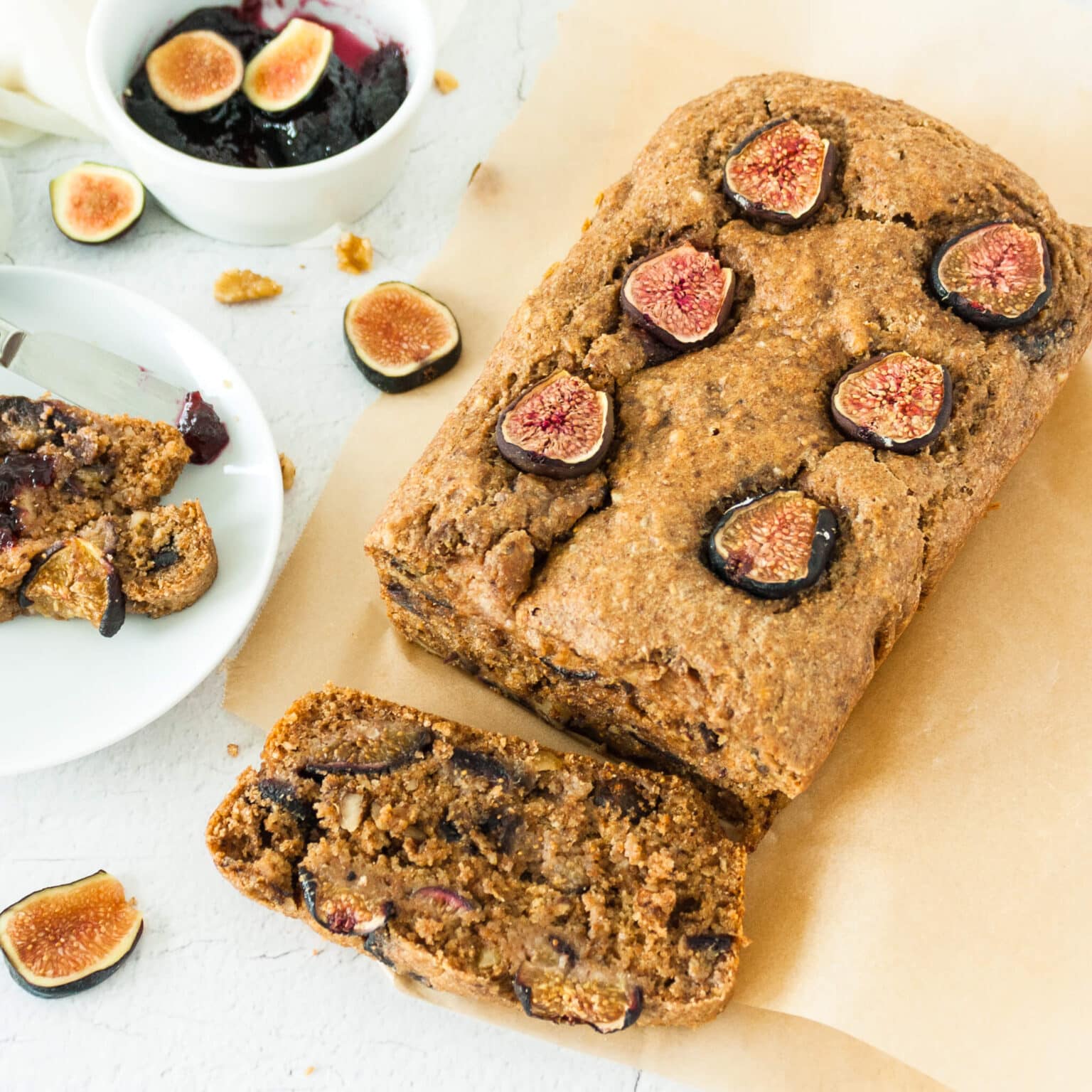 Fig and Walnut Bread with Fresh Figs - Bite Out of Life Nutrition