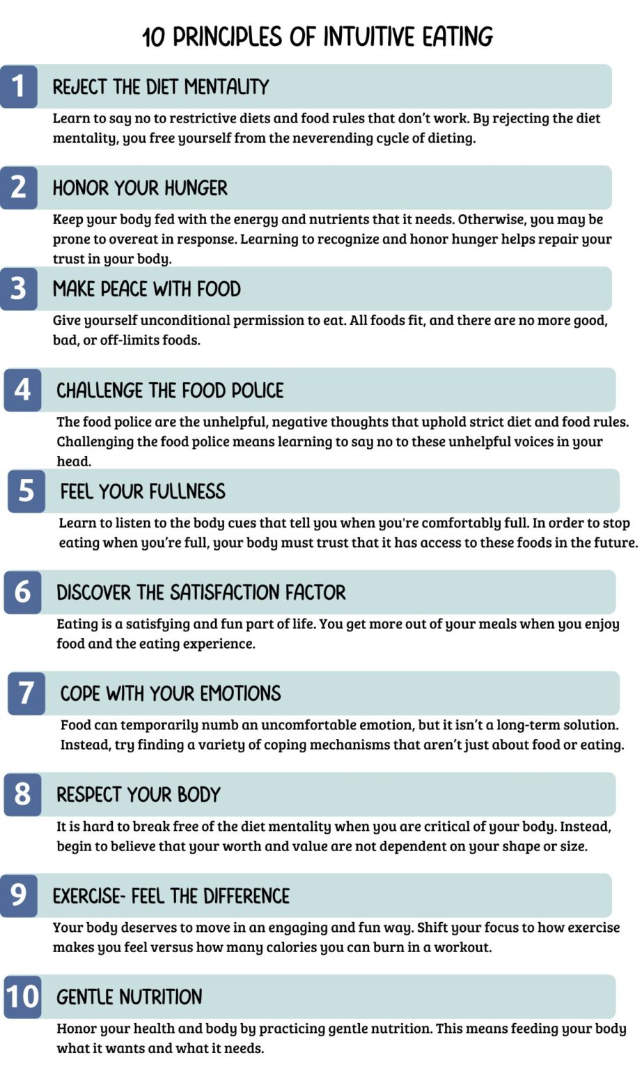 The 10 Principles of Intuitive Eating: A Complete Guide
